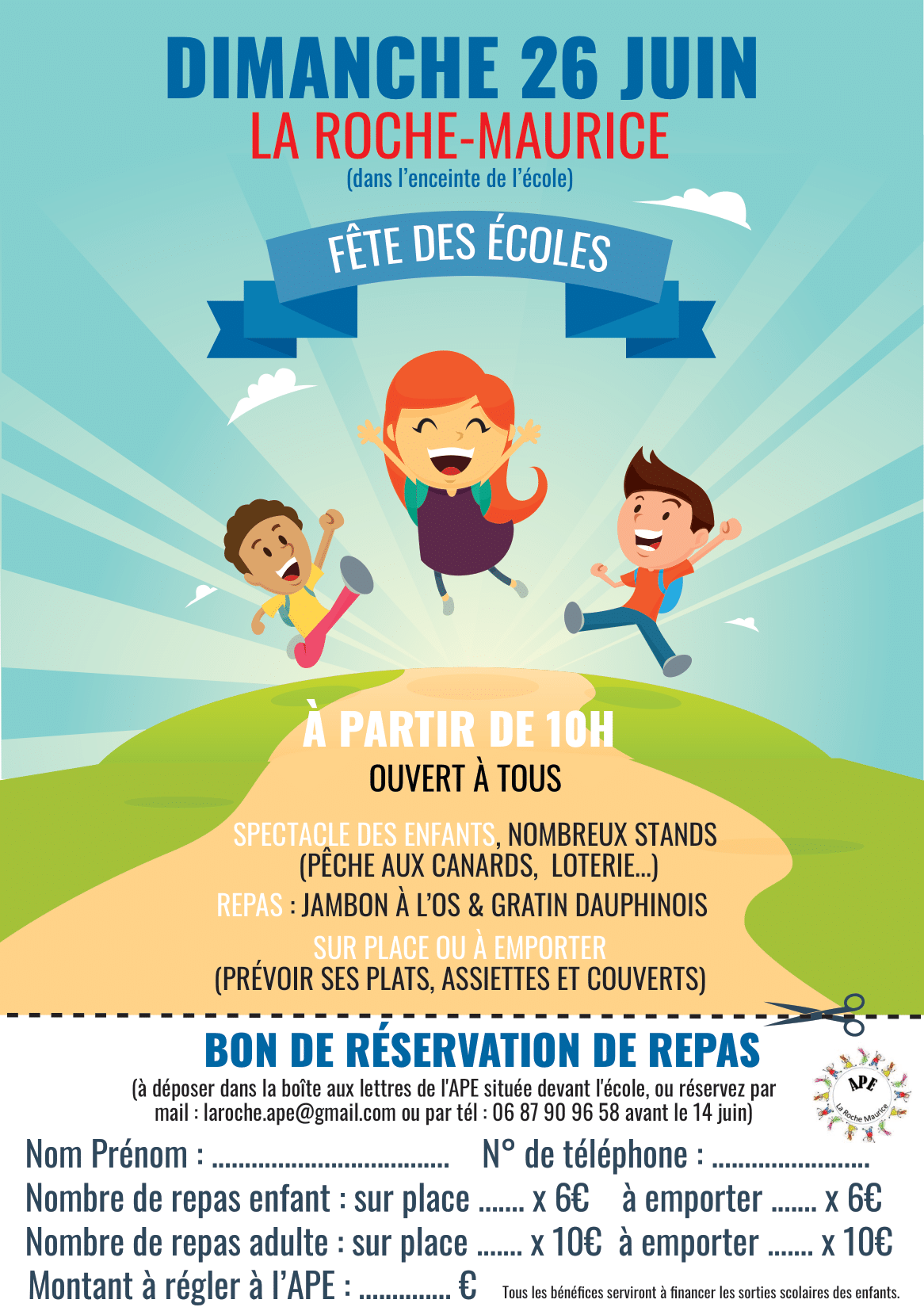 KERMESSE DIMANCHE 26 JUIN 2022 – APE de La Roche Maurice